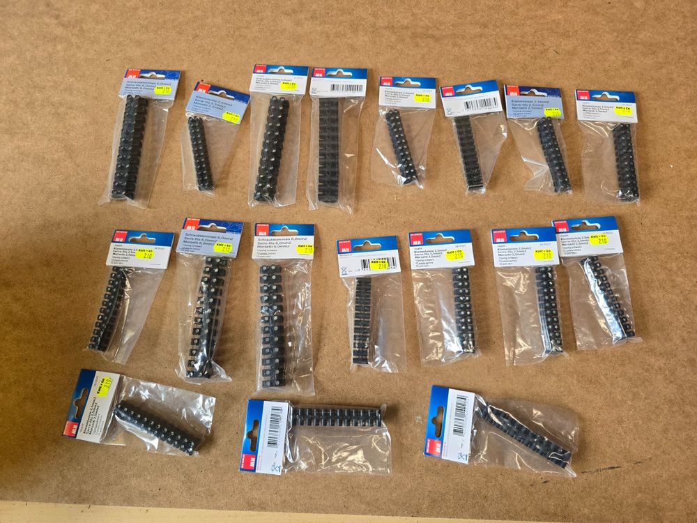 Posten diverser Max Hauri Lüsterklemmen in schwarz ab 1.- (Neu (gemäss ...