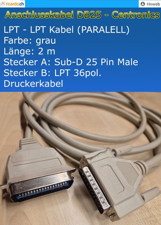 LPT, RS232, BNC, DB25, GENDER CHANGER, IDE-Adapter (Gebraucht) in ...