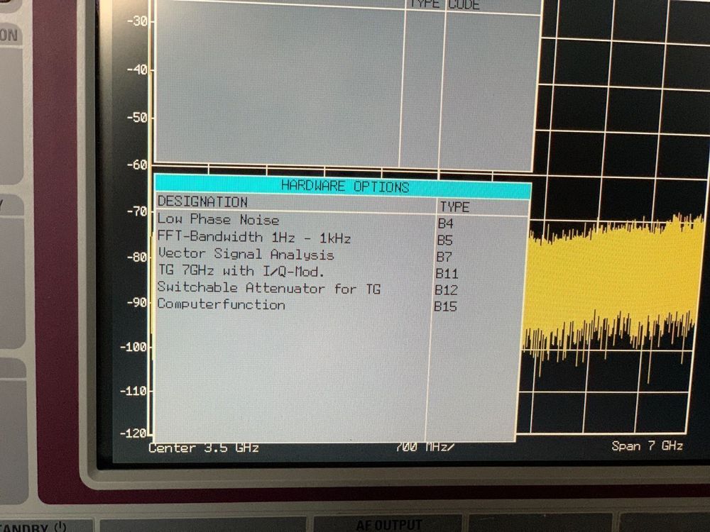 Rohde&Schwarz FSEB30 7GHz SA mit 7GHz TG (Gebraucht) in Nottwil für CHF ...