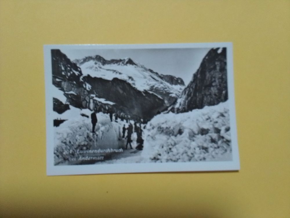 Mini AK 9x6 cm Andermatt Lawinendurchbruch belebt (R1) | Kaufen auf Ricardo