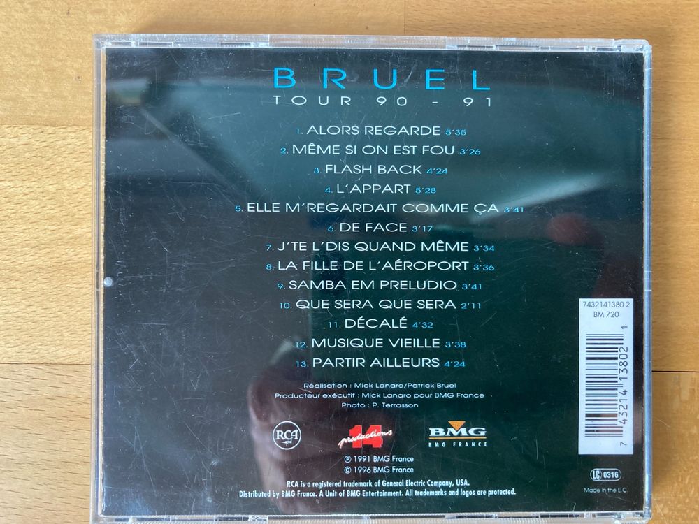 Patrick Bruel CD Si ce soir Tour 90 - 91 (Gebraucht) in Subingen für ...