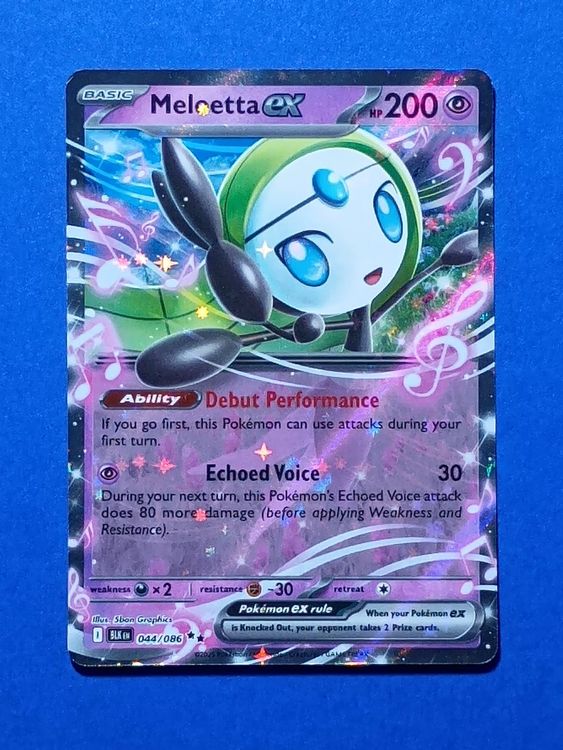 Pokemon TCG Black Bolt Meloetta ex 044 🇬🇧 (Neu (gemäss Beschreibung ...