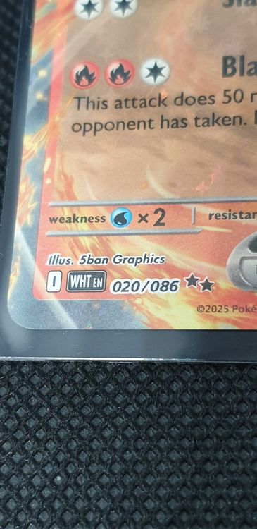 Reshiram ex 020/086 WHT (Neuwertig) EN.) 2025 (Neu (gemäss Beschreibung ...