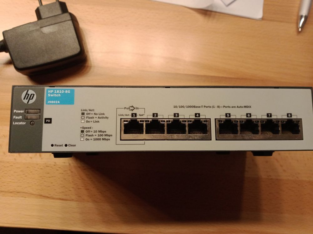 HP 1810-8G Pro Curve Switch J9802A (8-Port, RJ-45) | Kaufen auf Ricardo