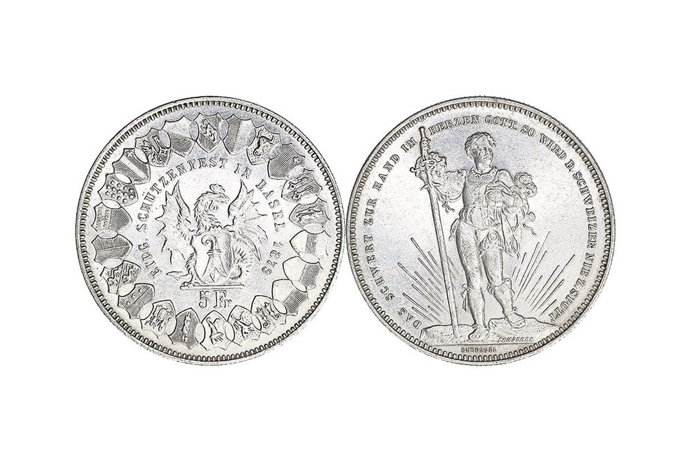 5 Franken Schützentaler "Basel" von 1879 | Kaufen auf Ricardo