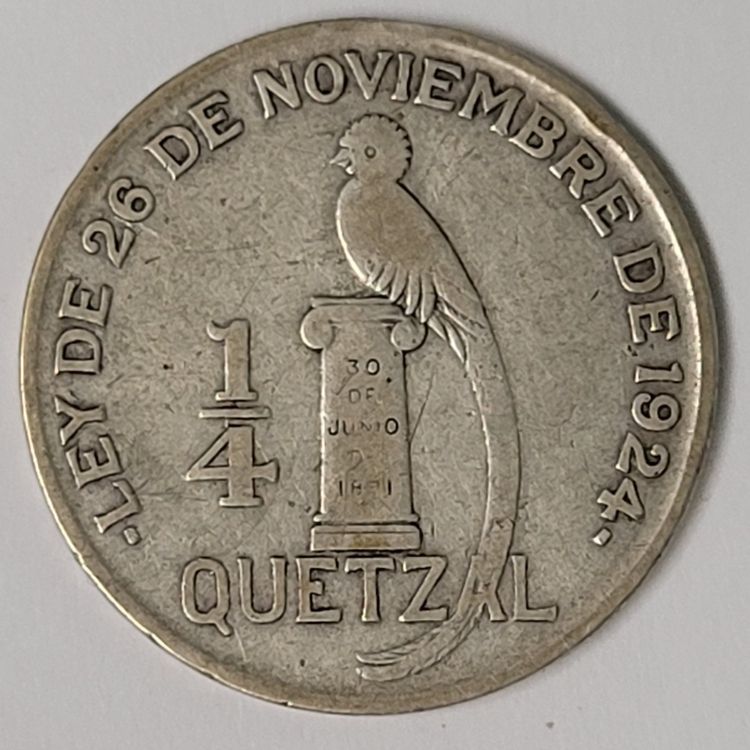1/4 QUETZAL / GUATEMALA 1928 (SILBER) | Kaufen auf Ricardo
