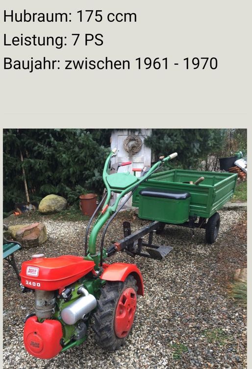 Einachser Agria 2400 (Gebraucht) in Waldkirch für CHF 6 – nur Abholung ...