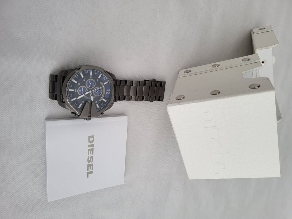 DIESEL DZ4329 Herren Armband Uhr , Mega Chief Blue Steelband | Kaufen ...