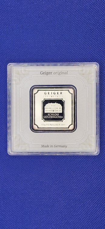 Silberbarren 50g Geiger Edelmetalle / LEV (Gebraucht) in Menzingen für ...