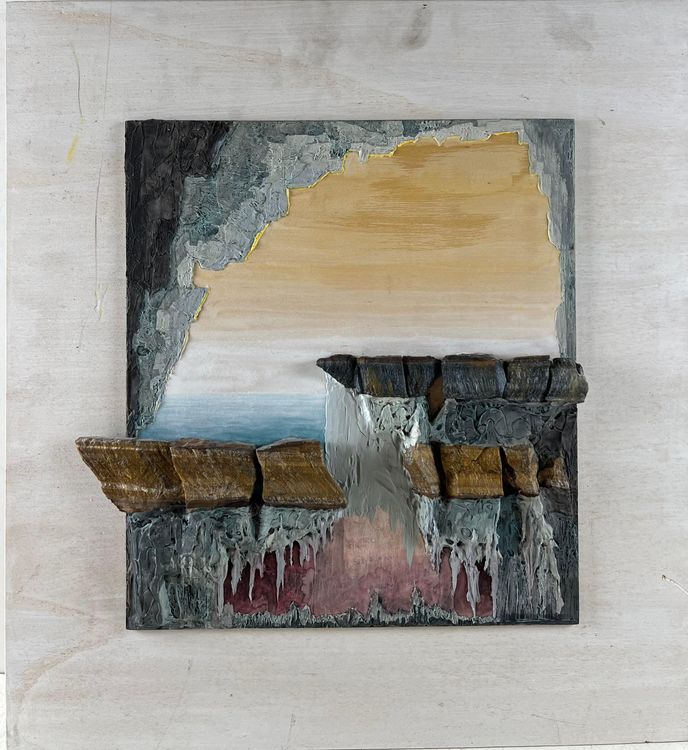 Tigerauge Crocidolit Südafrika handbemalt Gemälde (Gebraucht) in ...