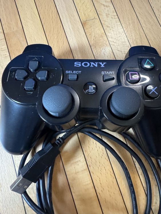 Sony Playstation 3 Controller Dualshock Black Incl. Cable (Gebraucht ...