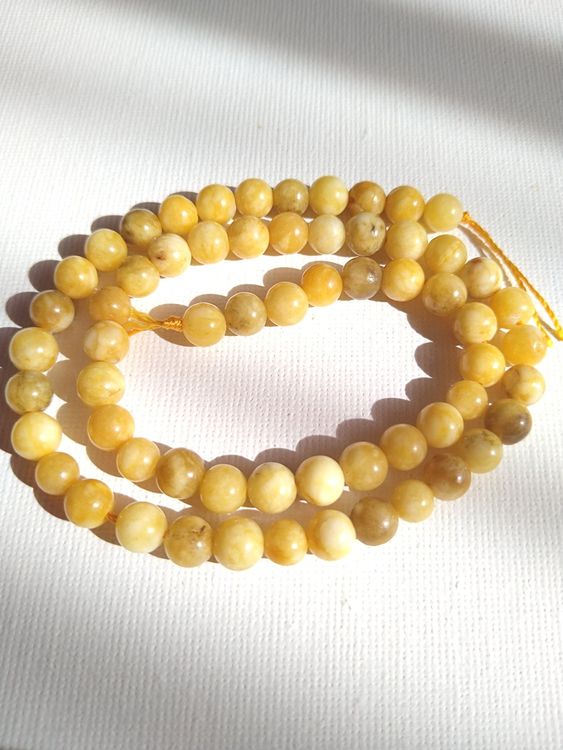 1 Strang natürliche gelbe Jade 6mm (Neu und originalverpackt) in ...