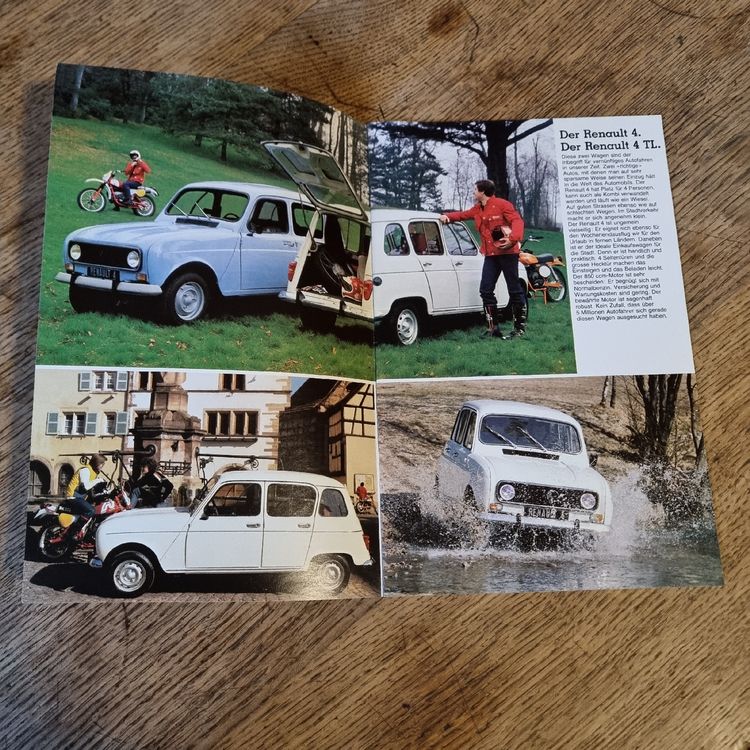 Prospekt Renault 4 Vintage Orginal Oldtimer 70er Jahre (Gebraucht) in Trogen für CHF 15 – mit ...