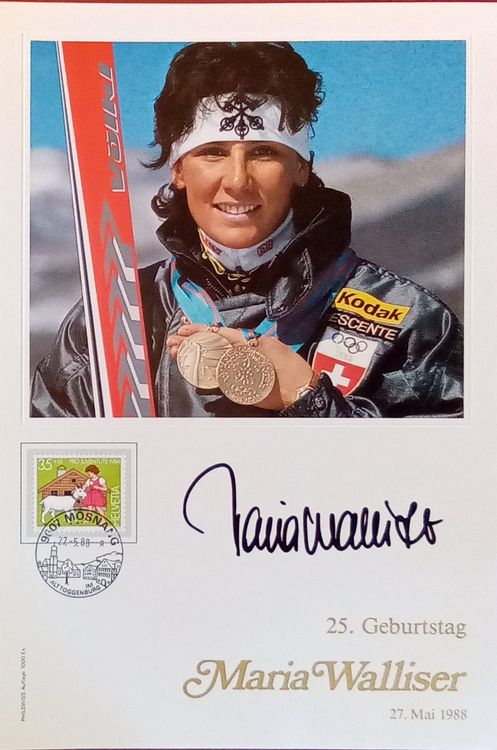 Maria Walliser Autogramm Sammelkarte 18x26cm (Gebraucht) in ...