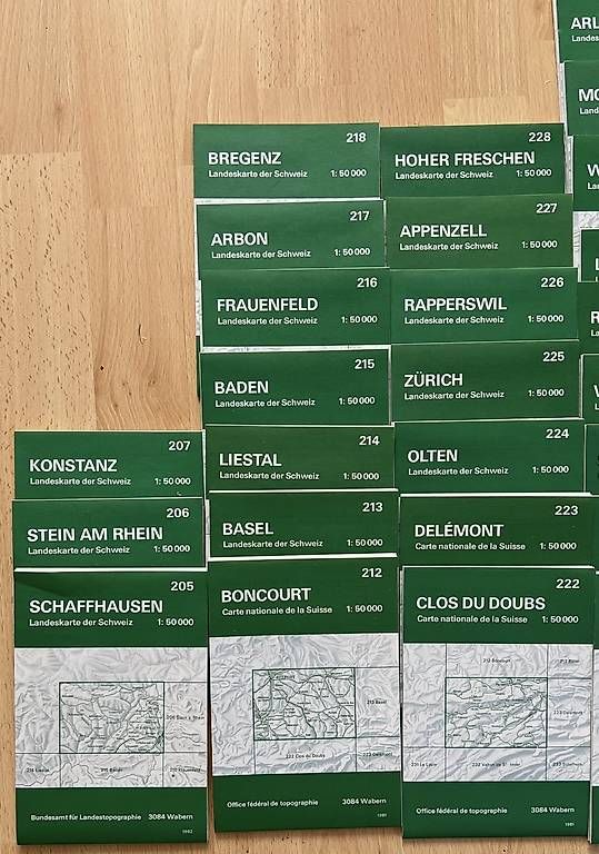 Neue Landeskarten der Schweiz 1:50’000 ungebraucht (Neu (gemäss ...