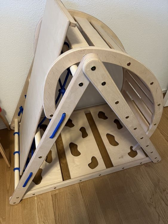 Wooden Climbing Frame Set - Toddler Gym, Great Condition (Neu (gemäss ...
