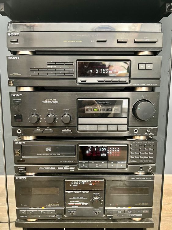 Top Vintage Hi-Fi Stereoanlage mit Hi-Fi Rack Sony (Gebraucht) in ...