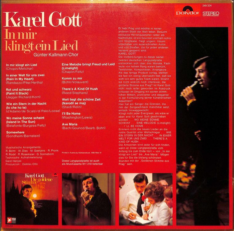 LP: Karel Gott - In mir klingt ein Lied (Gebraucht) in Trimmis für CHF ...