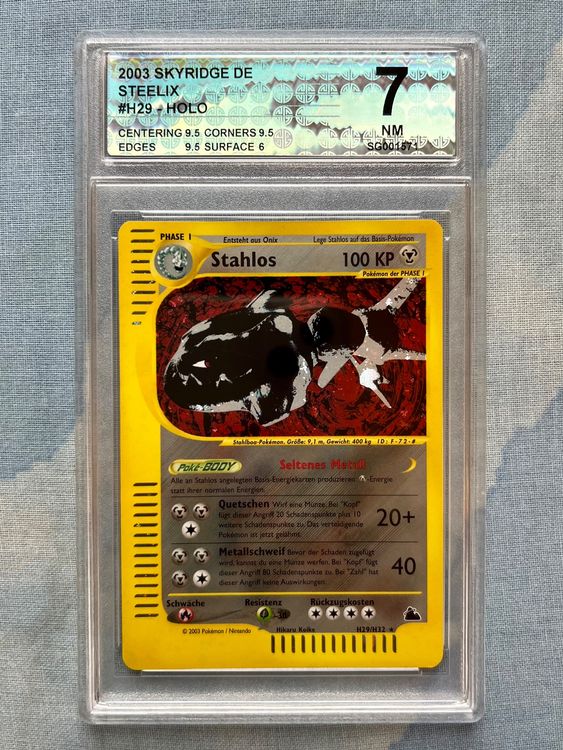 Stahlos Holo [Steelix] Skyridge - SG 7 NM (PSA 7) | Kaufen auf Ricardo