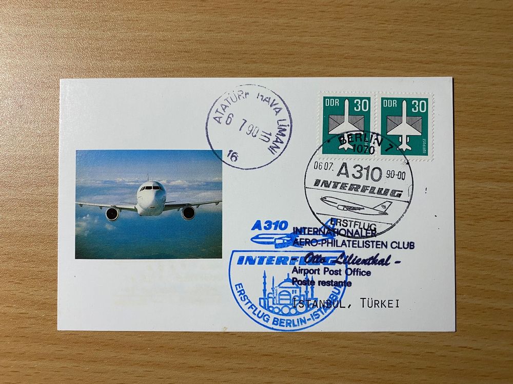 Interflug Erstflug Airbus A310 Berlin - Istanbul 6.7.1990 | Kaufen auf ...