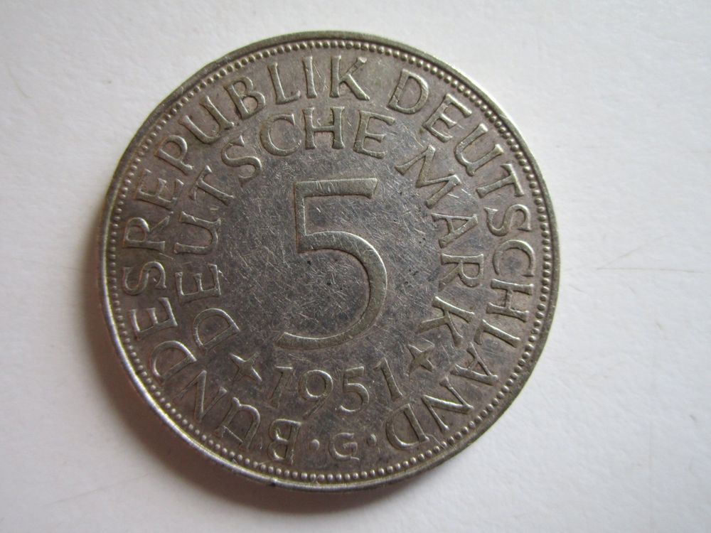 5 Deutsche Mark 1951 (Gebraucht) in Heimberg für CHF 4 – mit Lieferung ...