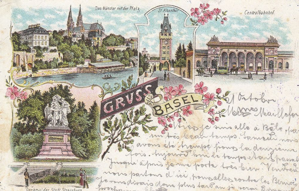 Basel BS - Central-Bahnhof LITHO um 1899 | Kaufen auf Ricardo