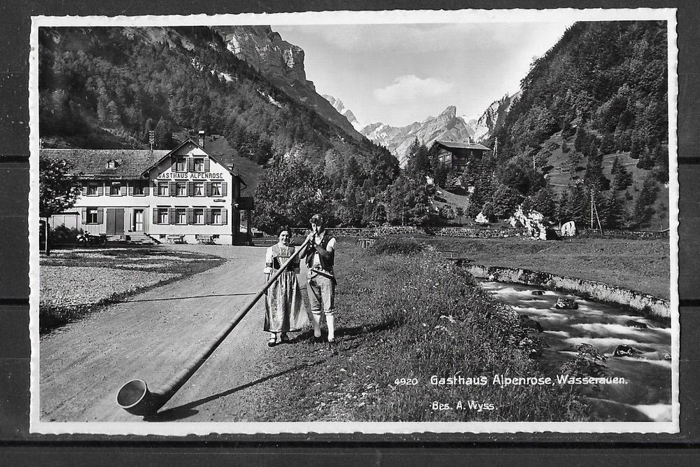 Ai Wasserauen Gasthaus Alpenrose Mit Alphornbläser Kaufen Auf Ricardo