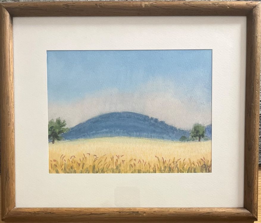 Bruno Hesse (1905- 1999) „Wizenfeld“ Aquarell (Gebraucht) in Root für ...