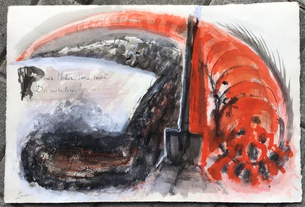 Pierre PARSUS (1921-2022) Mischtecknik Handsigniert | Kaufen auf Ricardo