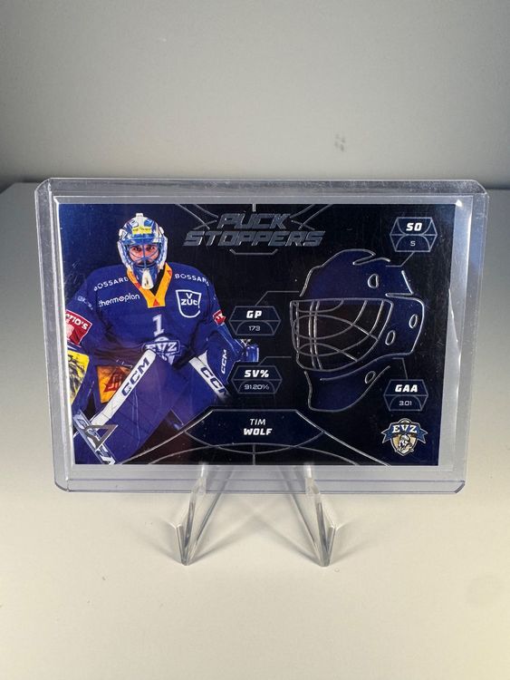 Tim Wolf EV Zug/EVZ PUCK STOPPERS SportZoo NL 2024/25 (Neu (gemäss ...