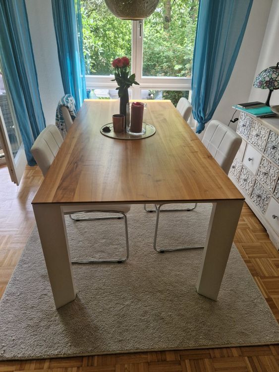 Designer Esstisch Holz/weiss | Kaufen auf Ricardo