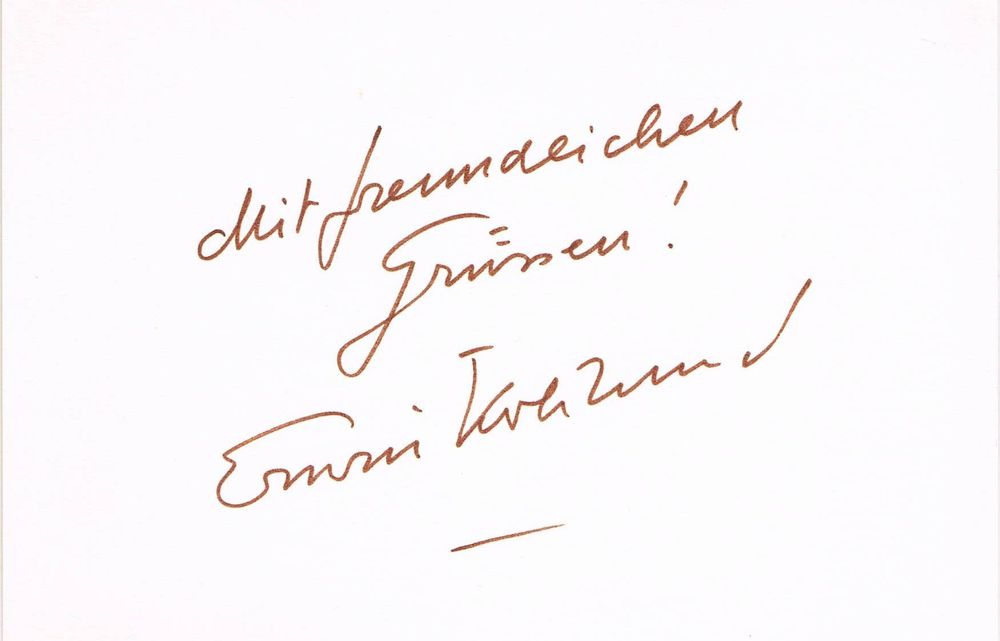 Erwin Kohlund 1915-1992 Original Autogramm 10x15cm Karte (Gebraucht) in ...