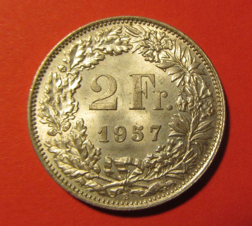 2 Franken SCHWEIZ 1957 aus SILBER | Kaufen auf Ricardo