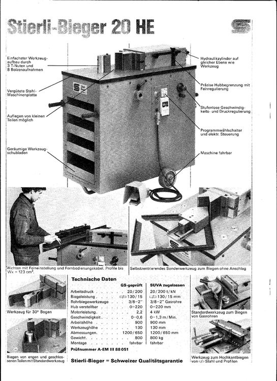 Stierli Bieger HE 20 | Kaufen auf Ricardo