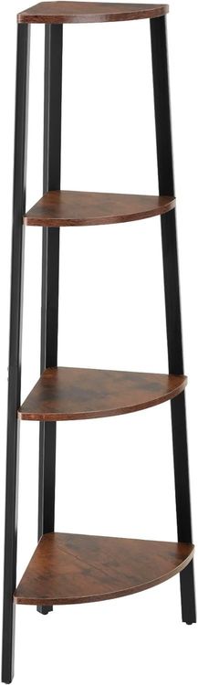 Eckregal Leiterregal 4 Ebenen Bücherregal Holz LUMORIS (Neu und ...