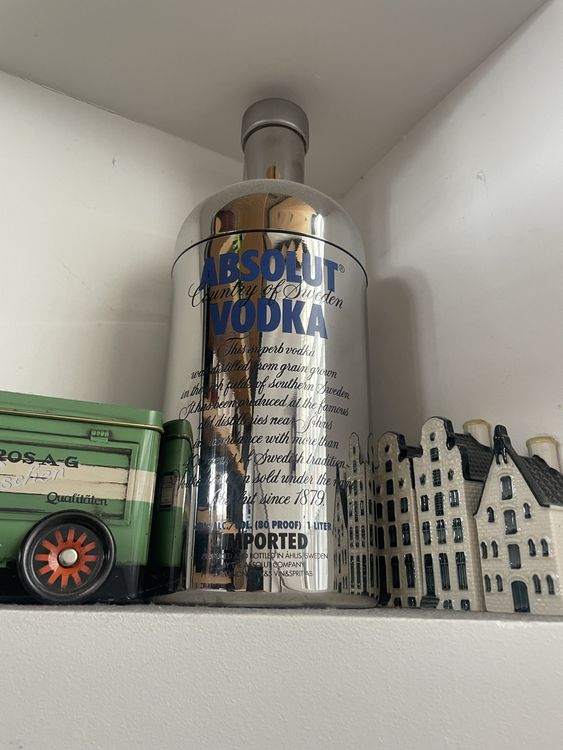 Grande Bouteille Seau à Glace Collector Absolut Vodka Inox (Gebraucht ...