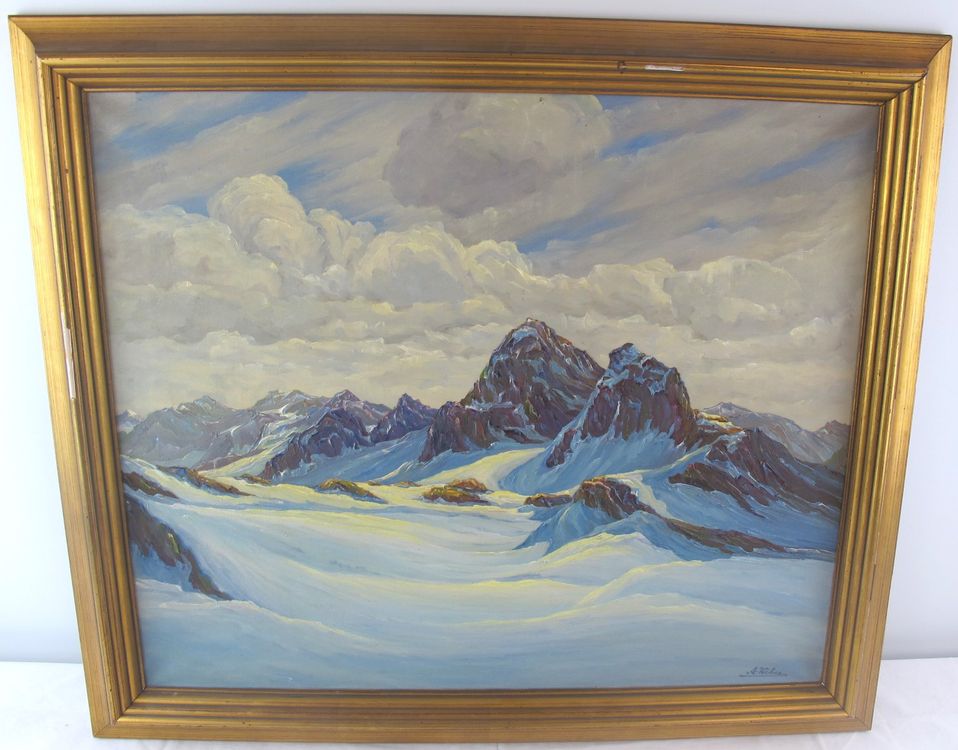 Gemälde Berglandschaft von August Weber | Kaufen auf Ricardo