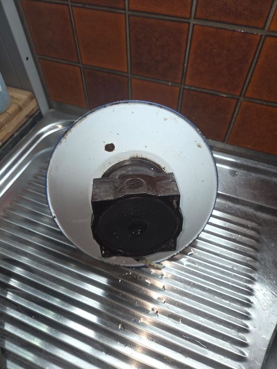 Lot de 5 lampes industrielles vintage en émail blanc (Defekt) in La ...