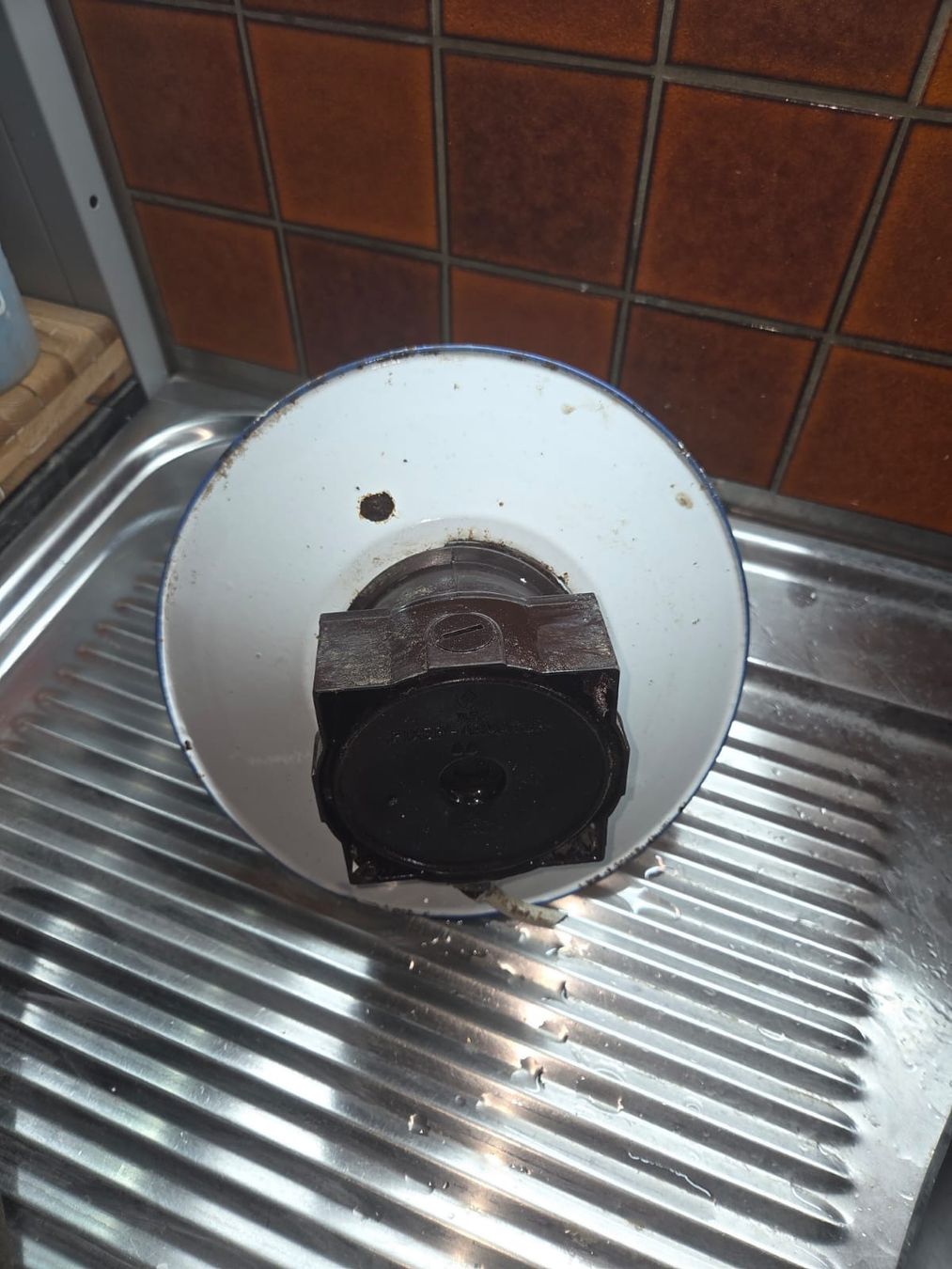 Lot de 5 lampes industrielles vintage en émail blanc (Defekt) in La ...