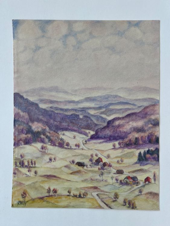 Rudolf Müller, Aquarellzeichnung (Gebraucht) in Rain für CHF 19 – mit Lieferung auf Ricardo kaufen