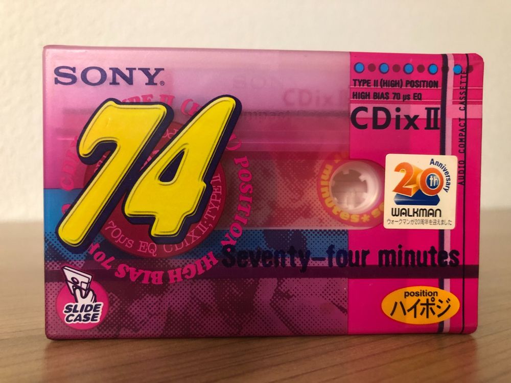 SONY CDixII 74 Chrom Position Slide Case selten u. original (Neu und ...