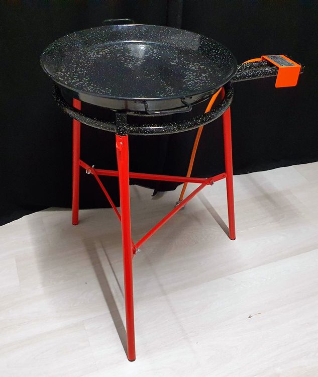 Paella Pfanne Ø50cm und Pfannenring/Gas-Ringbrenner (Gebraucht) in ...