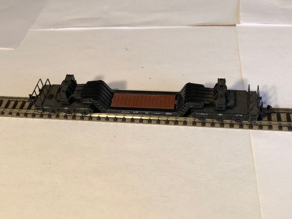 Minitrix Tiefladewagen sechsachsig ohne Beladung (Gebraucht) in ...