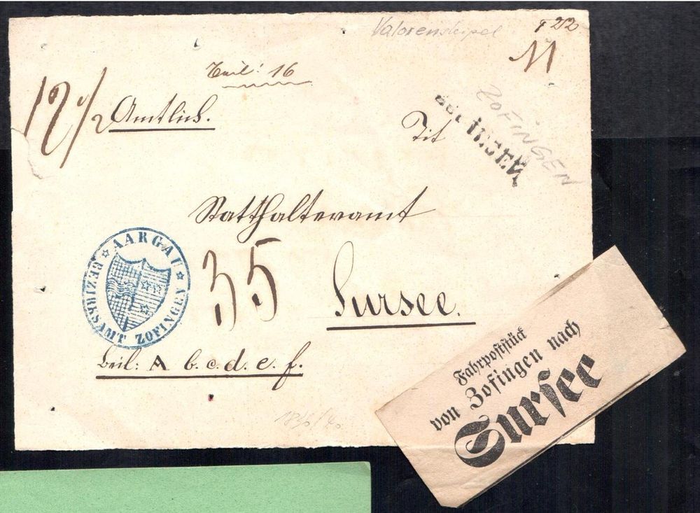 Fahrpoststück Zofingen nach Sursee (Gebraucht) in für CHF 15 – mit ...