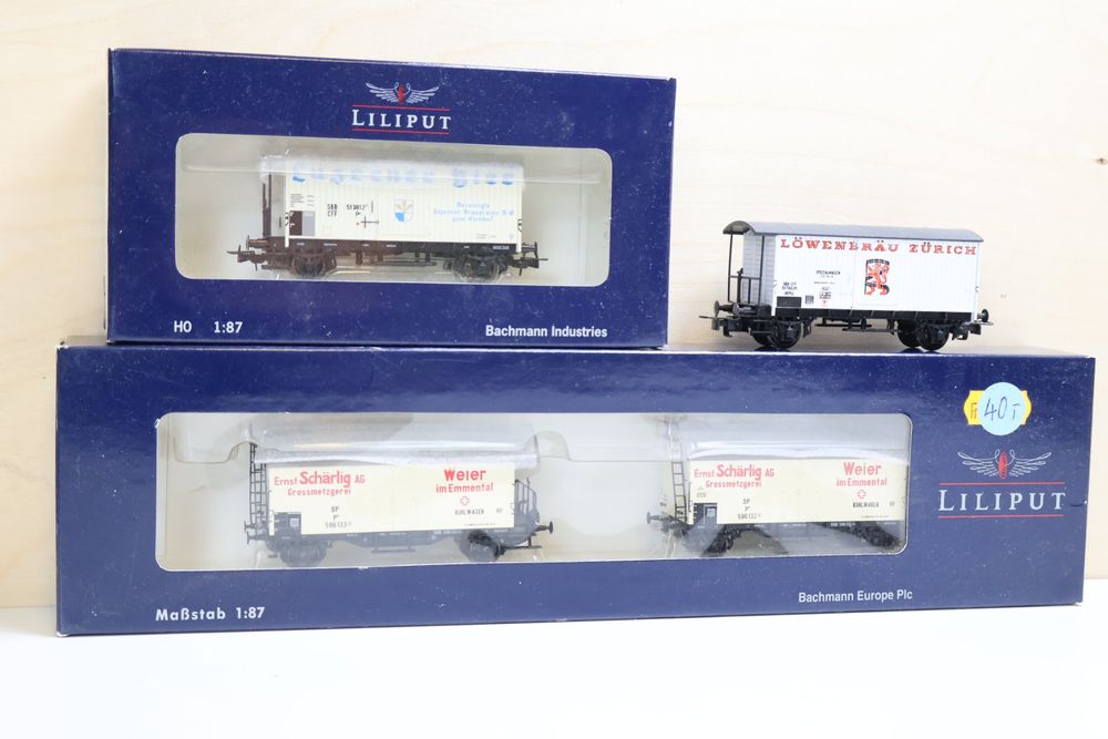 Liliput 4 x SBB schöne Bierwagen Set - L240151 / L224850 (Gebraucht) in Winterthur für CHF 39 ...