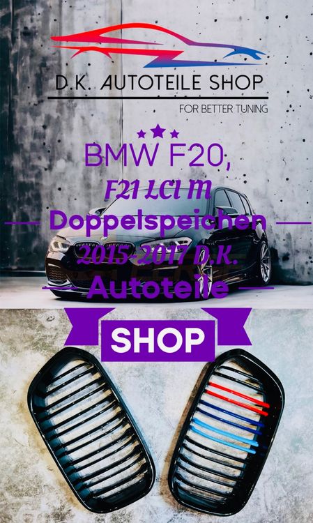BMW Nieren F20, F21 LCI M Doppelspeichen Kühlergrill M Color (Neu und originalverpackt) in ...