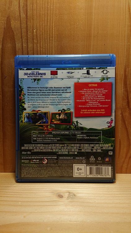 RIO 1 und 2 in 3D und 2D Blu-Ray (Gebraucht) in Wilderswil für CHF 11.9 – mit Lieferung auf ...