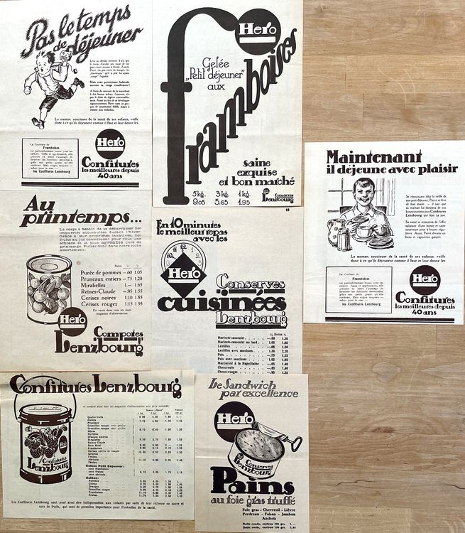 Hero - 7 alte Werbungen / Anciennes publicités 1927/30 (Gebraucht) in ...