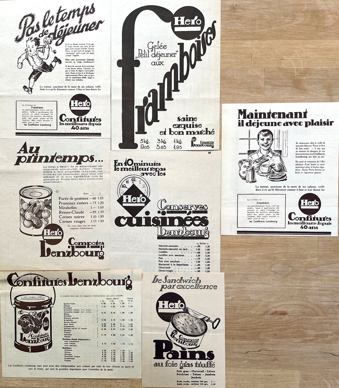 Hero - 7 alte Werbungen / Anciennes publicités 1927/30 (Gebraucht) in ...