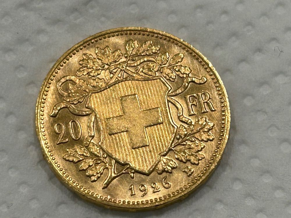20 FRANKEN VRENELI, 1926 (Gebraucht) in herisau für CHF 859 – mit ...